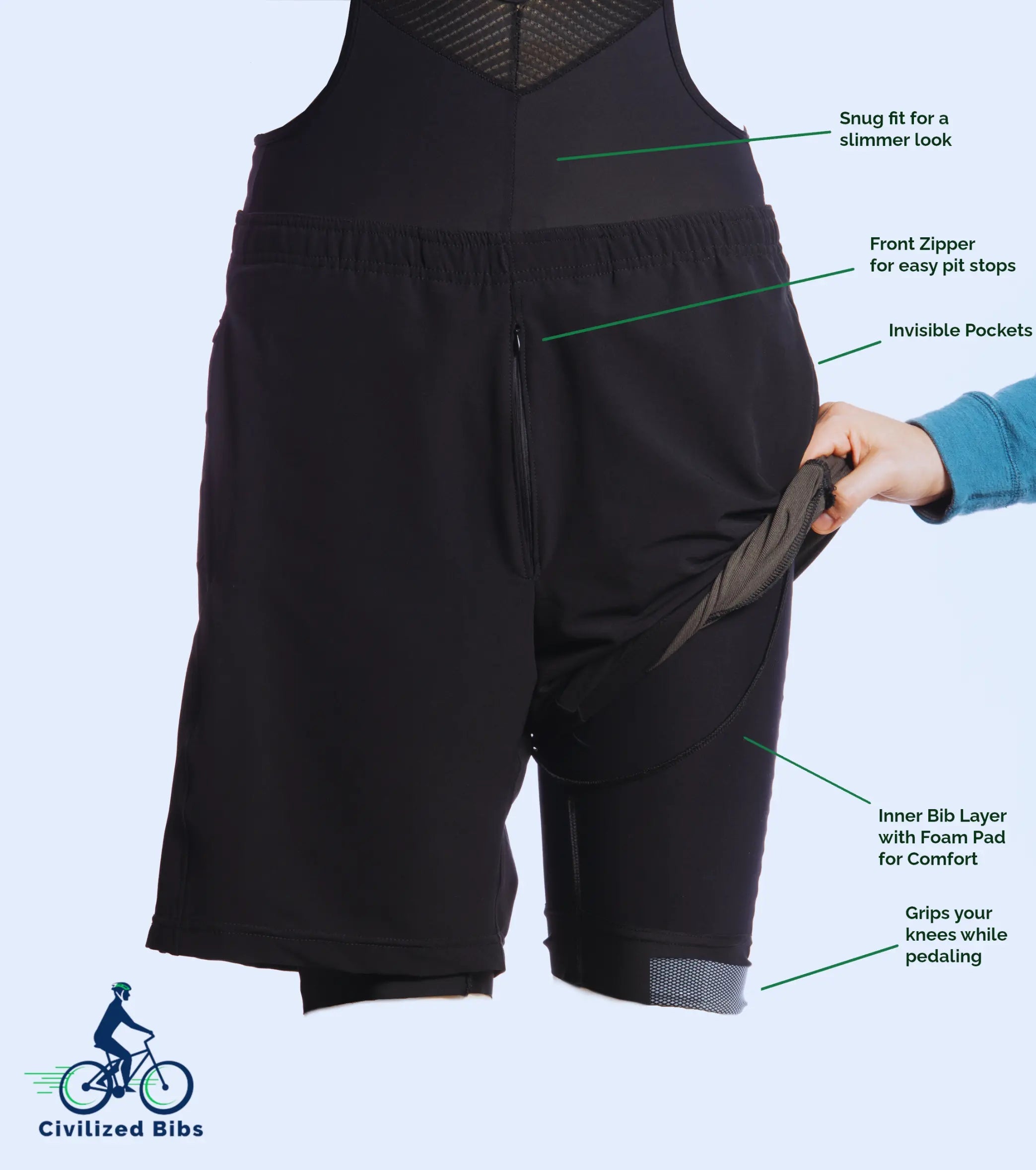Premium Cycling Bib Shorts | Civilized Bibs